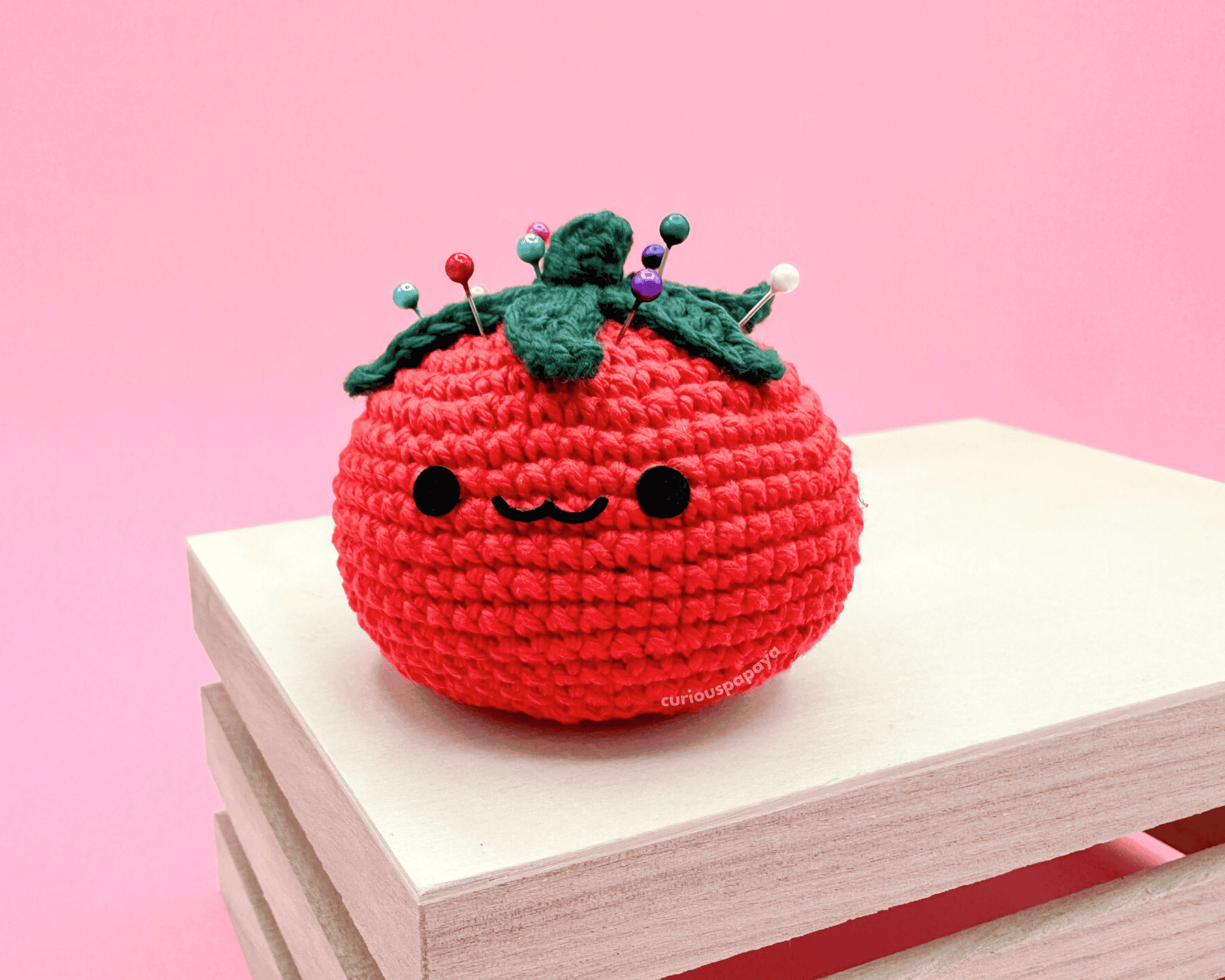 Tomato Pin Cushion Crochet Pattern – Clover Needlecraft