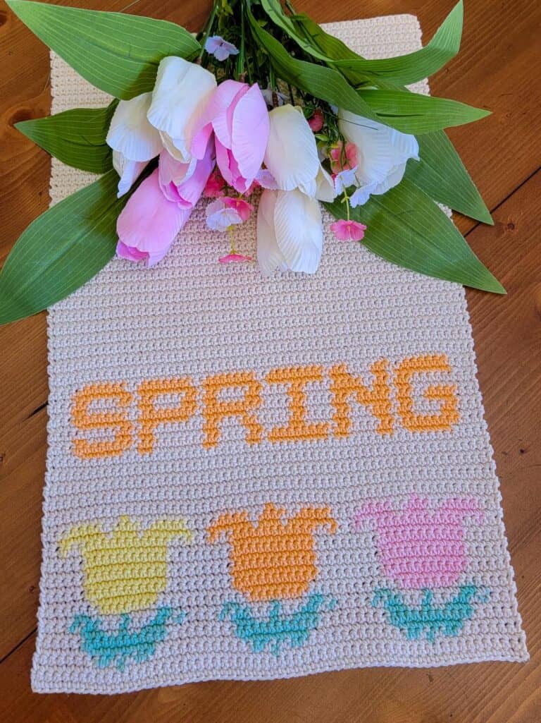 Tulips Kitchen Towel *crochet pattern* – Clover Needlecraft